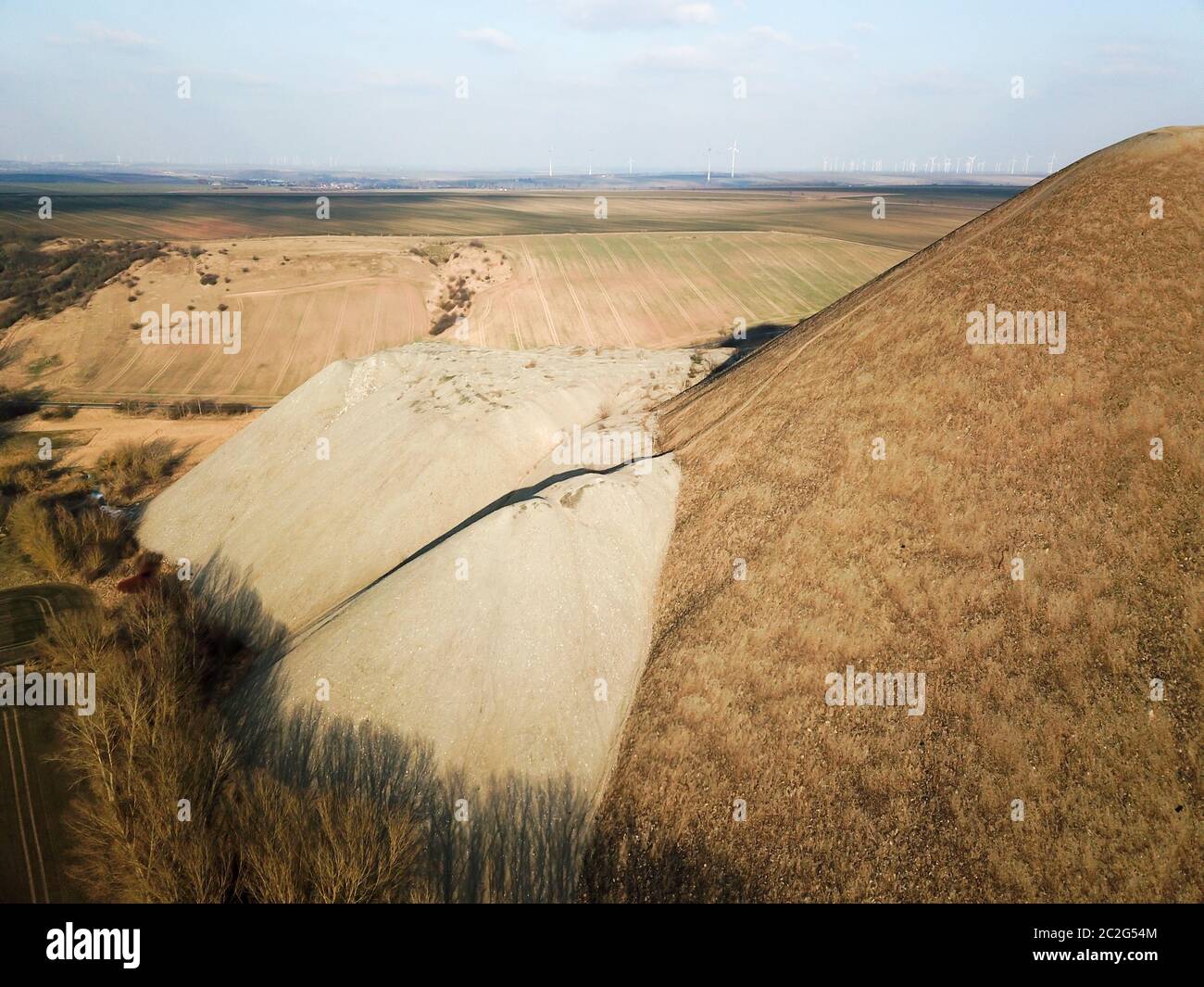 Mining area, photographing a tailings dump from the air Stock Photo - Alamy