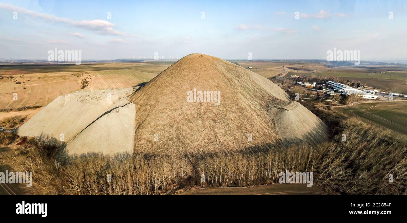 Mining area, photographing a tailings dump from the air Stock Photo - Alamy
