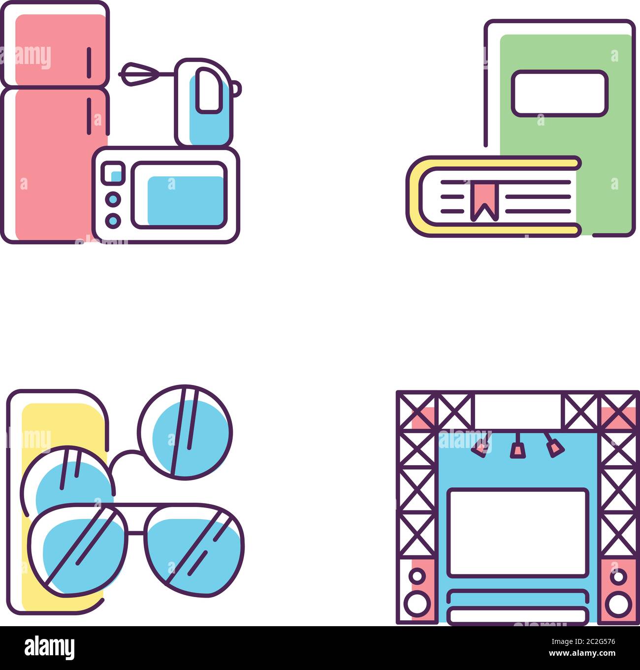 Tv department store tvs electronics Stock Vector Images - Alamy