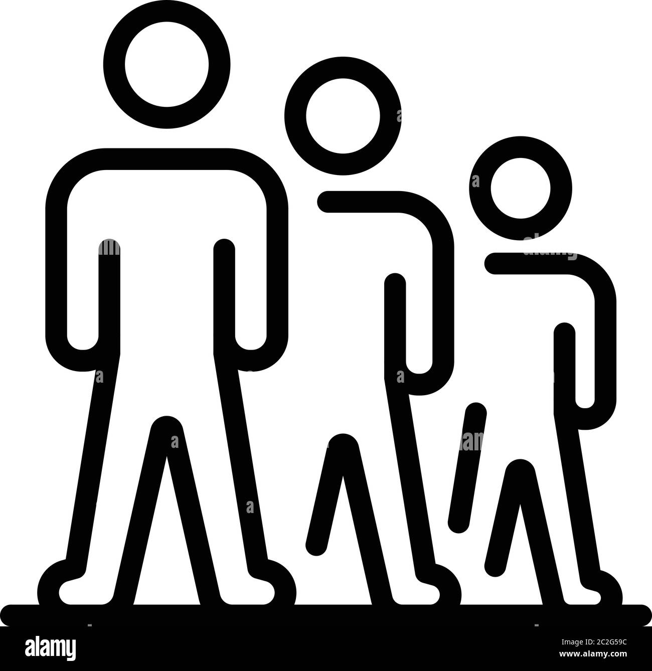 Three persons icon, outline style Stock Vector Image & Art - Alamy