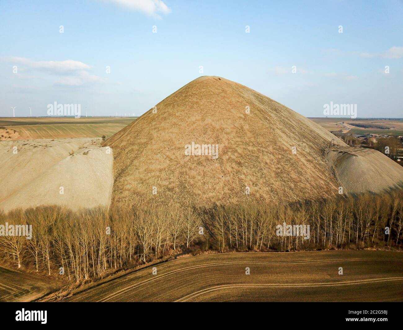 Mining area, photographing a tailings dump from the air Stock Photo - Alamy