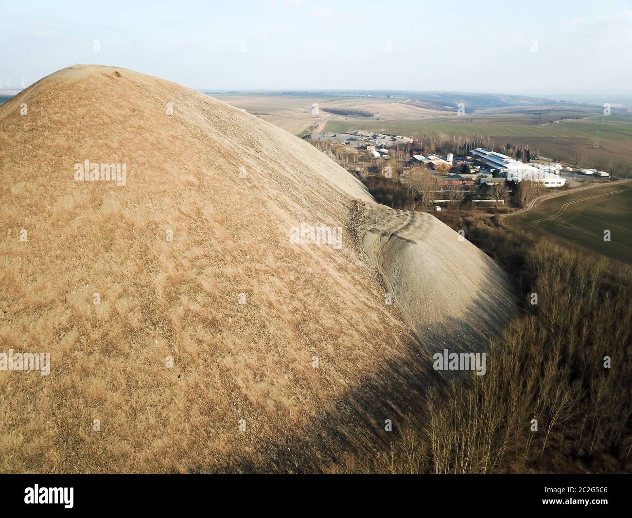 Mining area, photographing a tailings dump from the air Stock Photo - Alamy