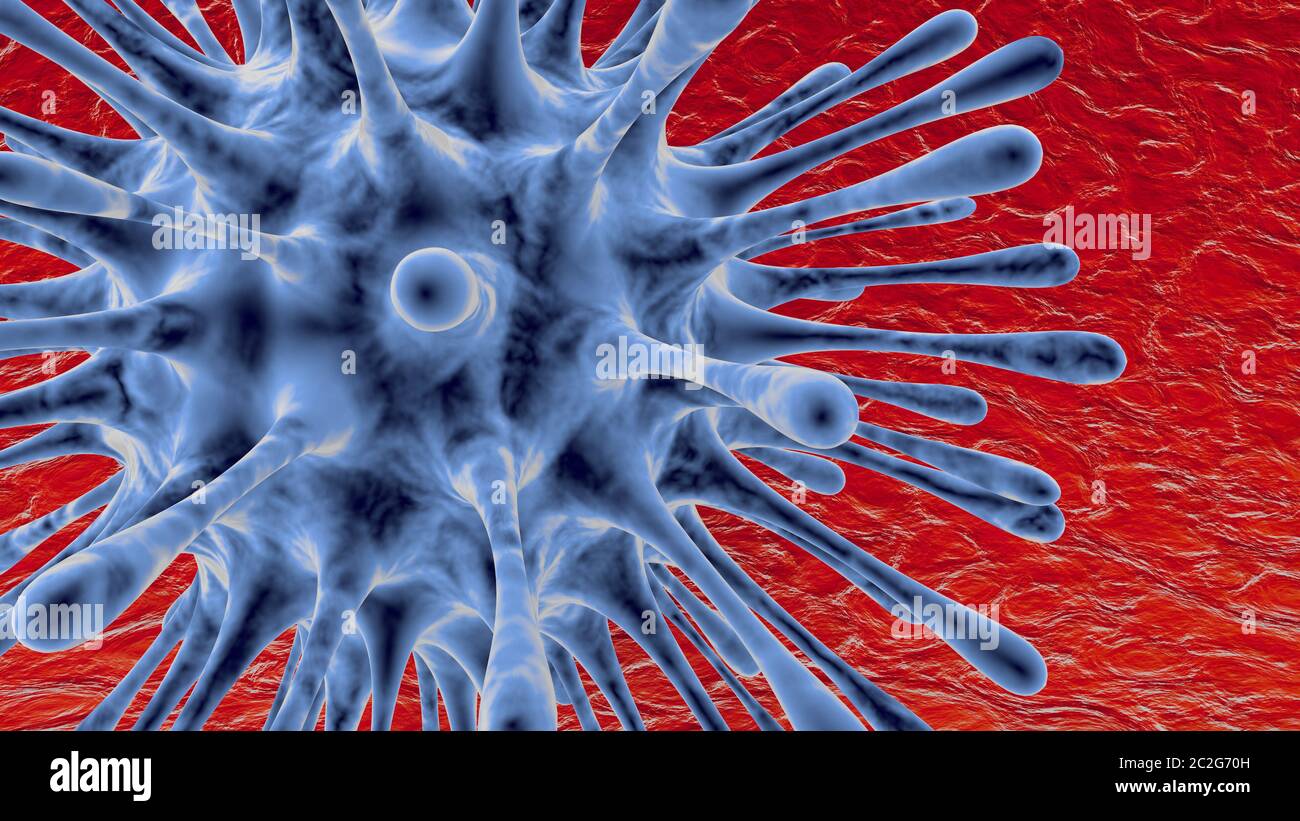 Coronavirus SARS-CoV-2 Wuhan. Viruses under microscope.nCoV respiratory ...