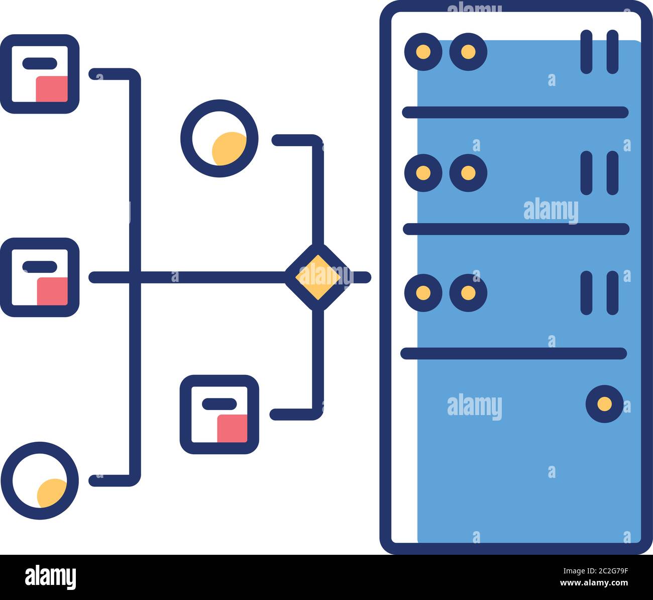 Resource server RGB color icon Stock Vector Image & Art - Alamy