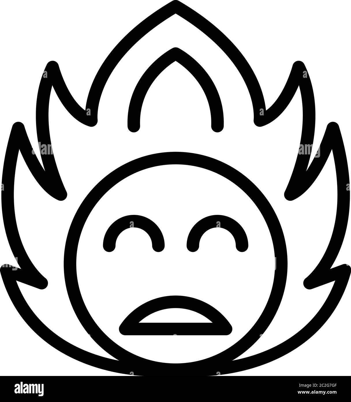 Smile on fire icon, outline style Stock Vector Image & Art - Alamy