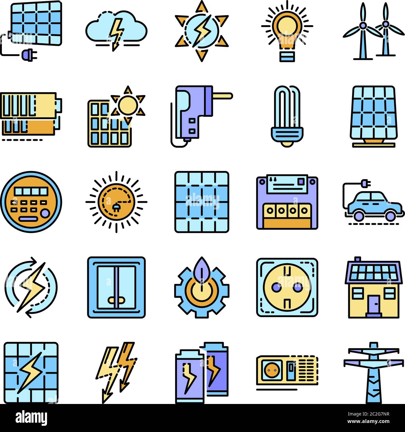 Energy equipment icon set line color vector Stock Vector Image & Art ... Energy equipment icon set line color vector Stock Vector Image & Art ...