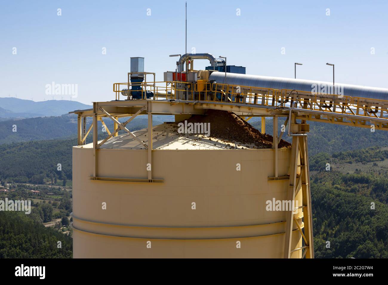 Gold mine mining elevators Stock Photo - Alamy