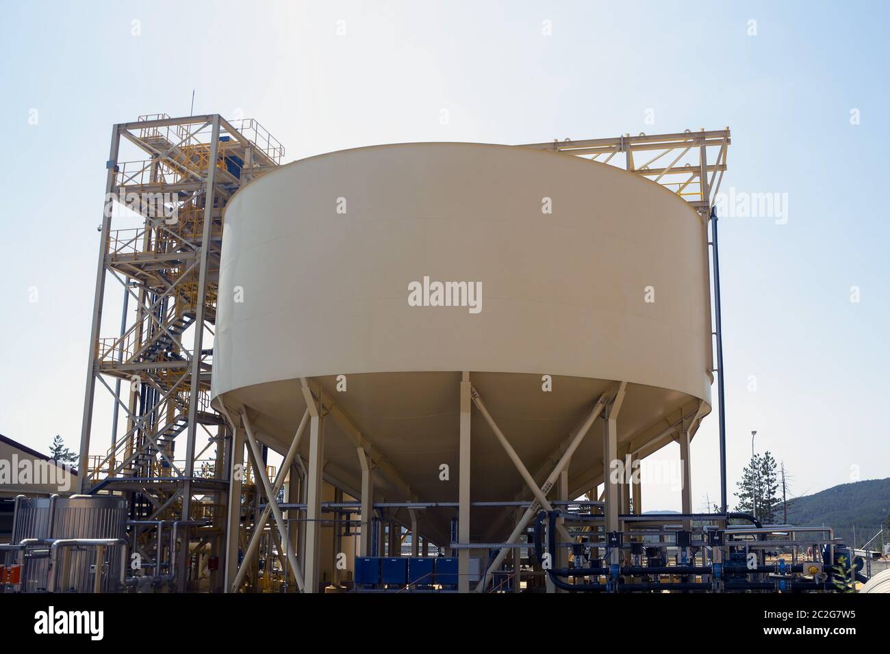 Gold mine water tank Stock Photo - Alamy