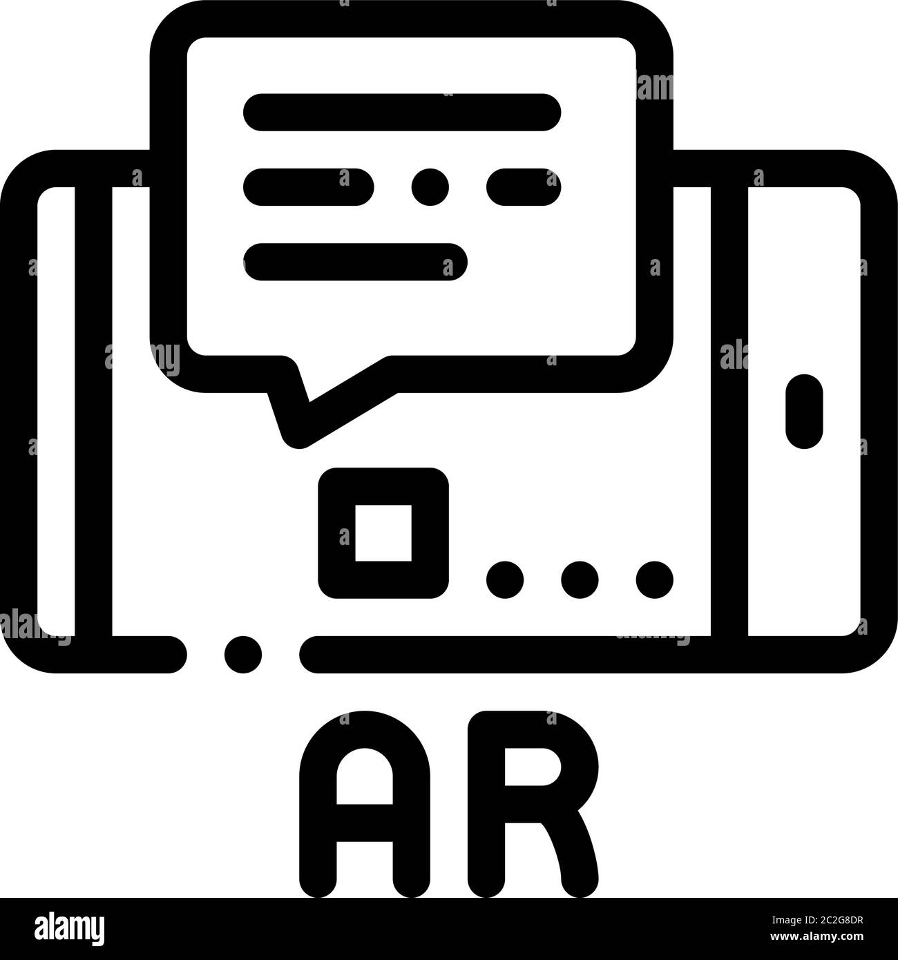 augmented reality in phone icon vector outline illustration Stock Vector Image & Art - Alamy