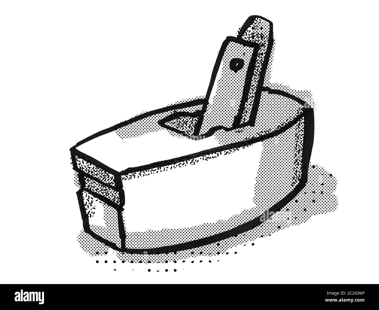 Retro cartoon style drawing of a wood smoothing plane , a woodworking ...