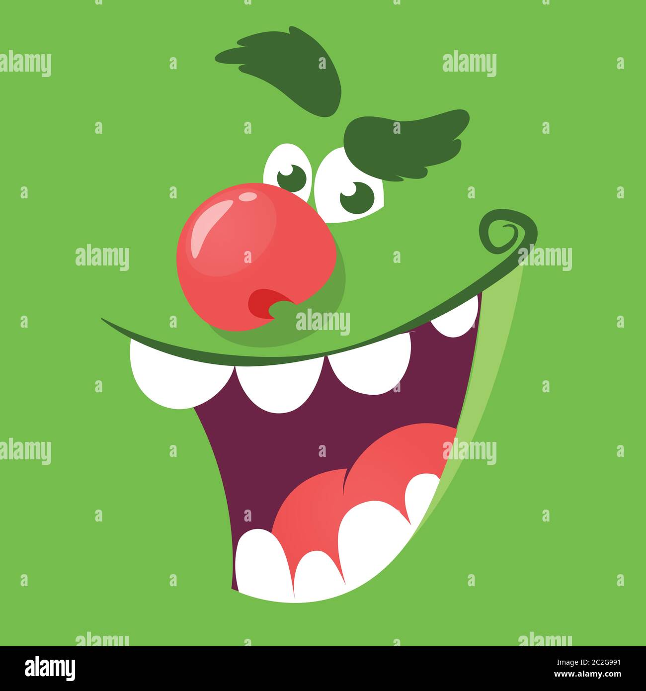 Cartoon monster face. Vector Halloween monster avatar Stock Vector ...