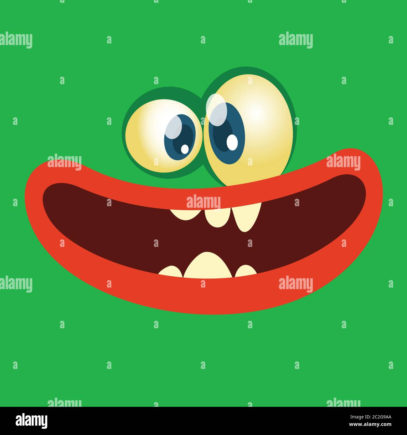 Cartoon monster face. Vector Halloween monster avatar Stock Vector ...