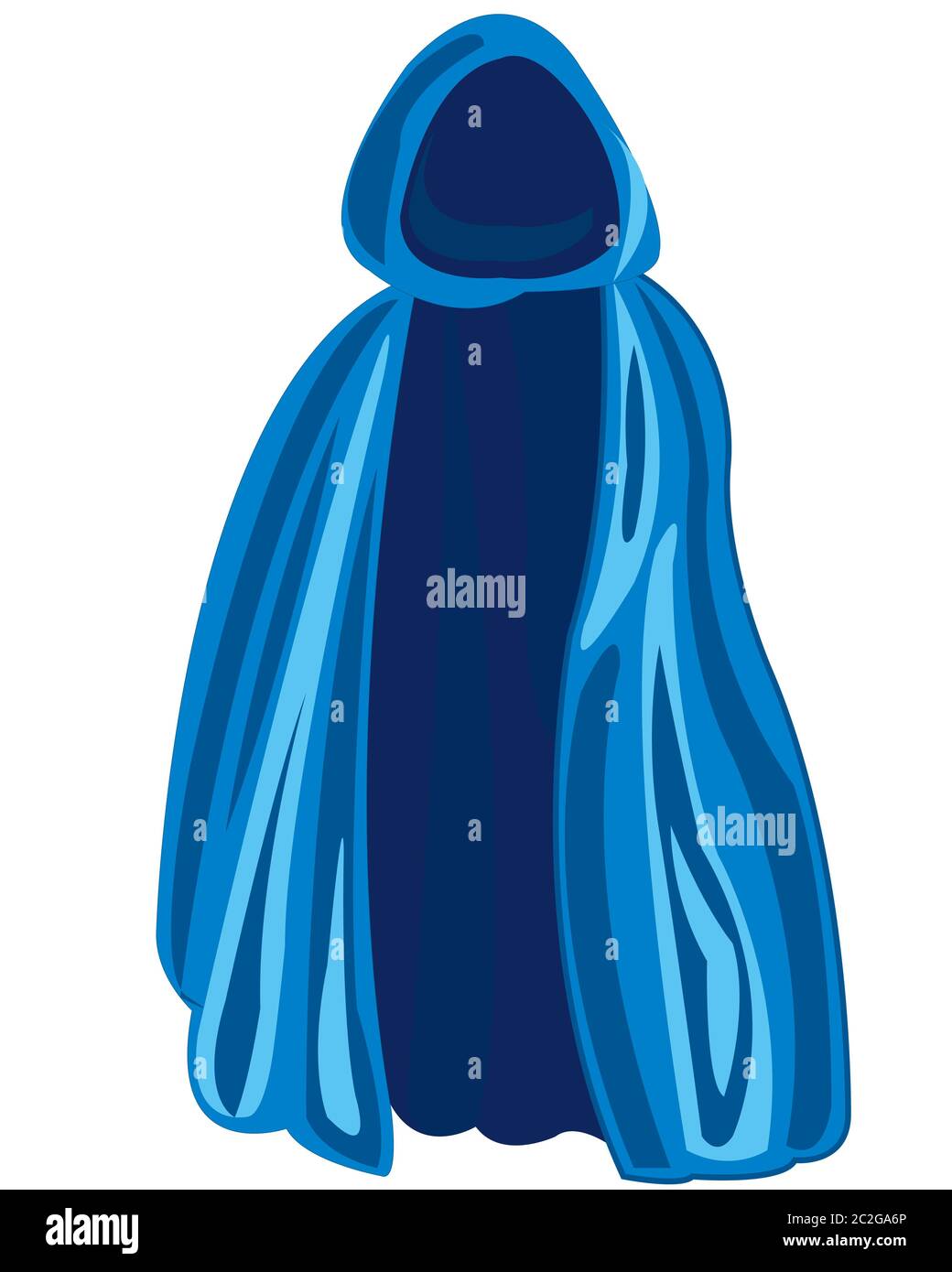 Vector illustration garment raincoat from blue fabrics Stock Photo - Alamy