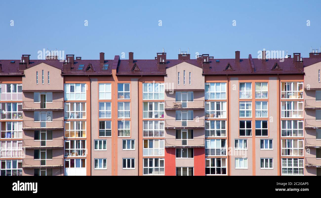 Front view of the Apartment building Stock Photo - Alamy