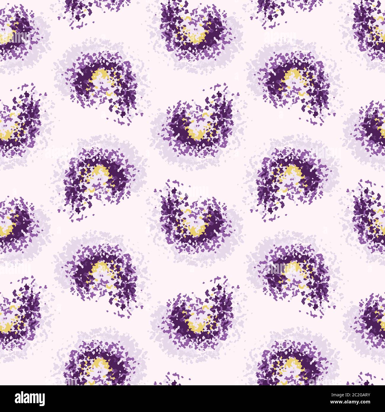 Winter abstract dotted daisy flower background. Seamless pattern ...