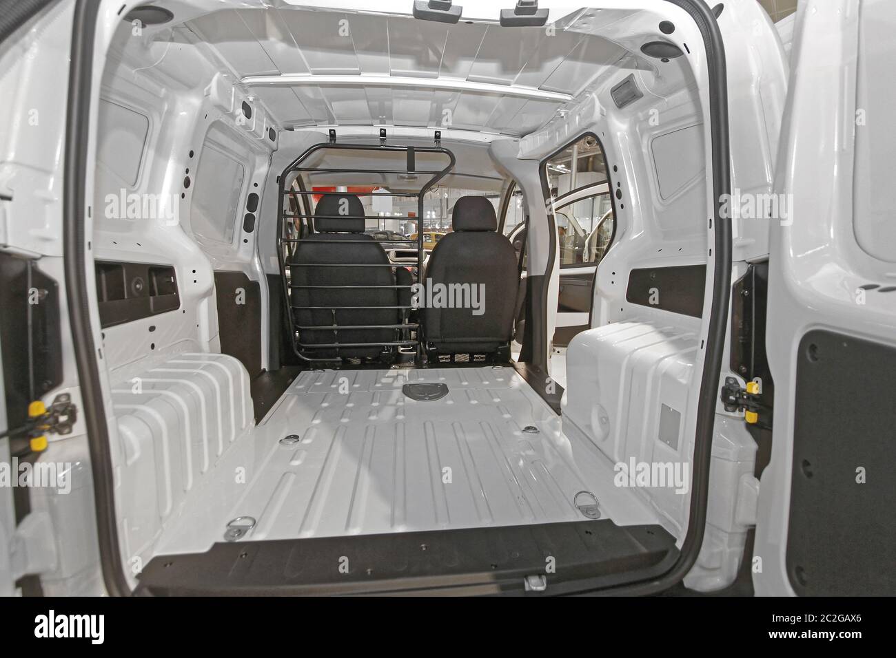 Empty White Cargo Delivery Van Transportation Stock Photo - Alamy