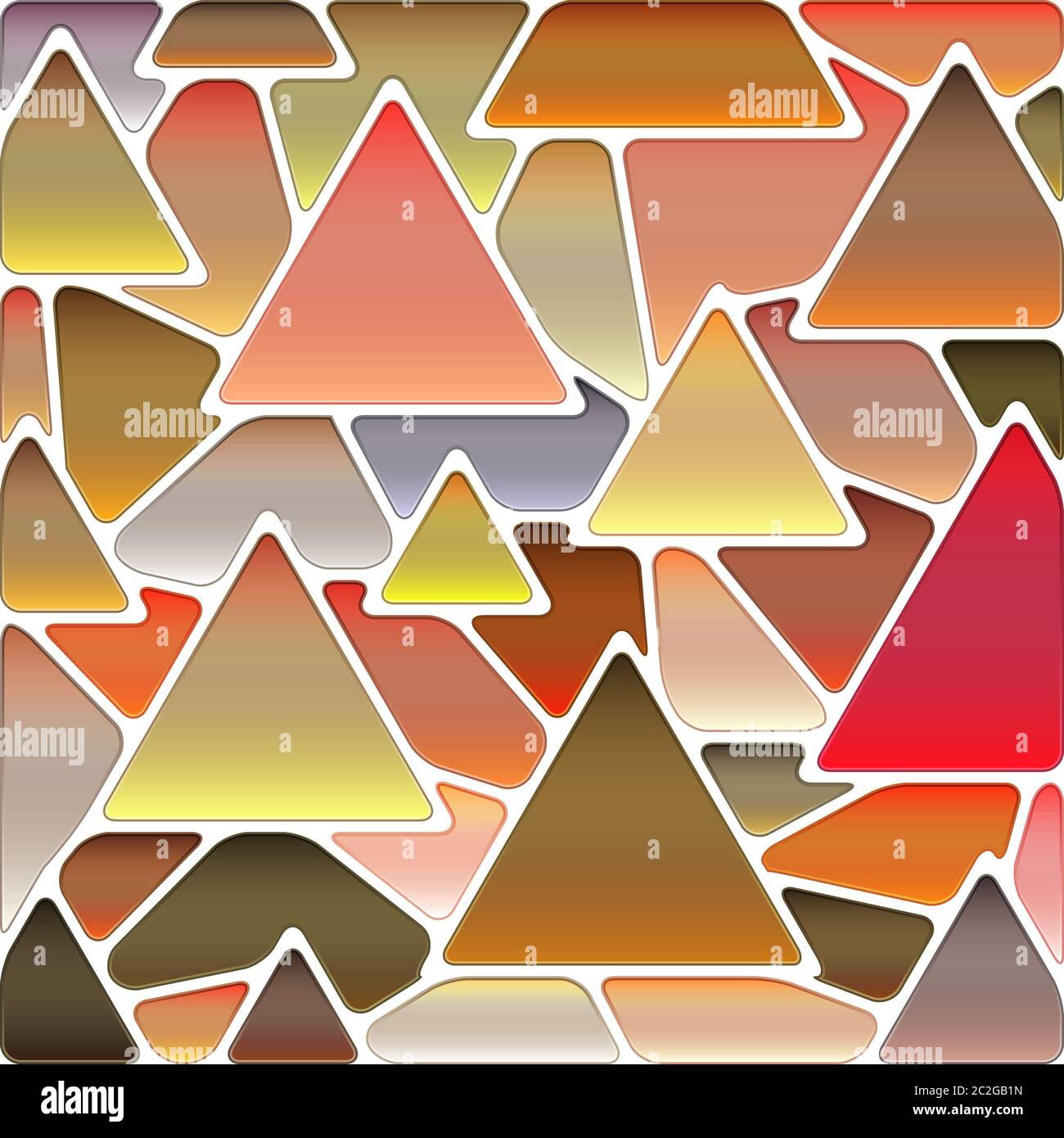 abstract stained-glass mosaic background - brown triangles Stock Photo ...