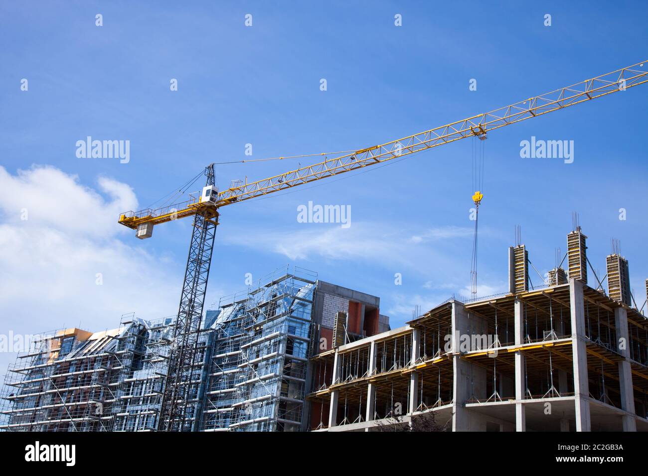 New building under construction. Side view Stock Photo - Alamy