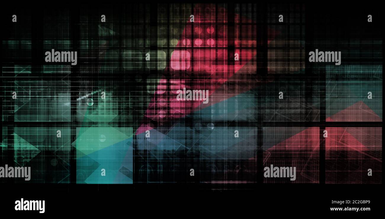 Media Telecommunication Industry and Digital Broadcast Art Stock Photo ...