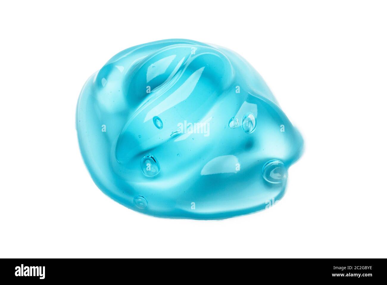 Cream gel transparent cosmetic sample texture with bubbles isolated on ...