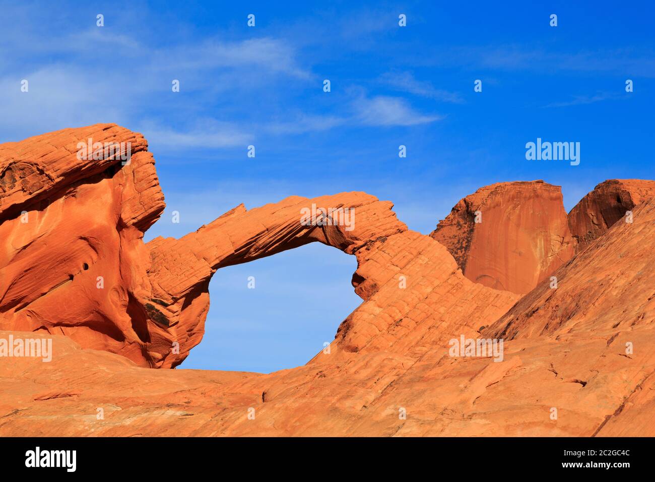 Natural Arch, Valley of Fire State Park, Overton, Nevada, USA Stock ...
