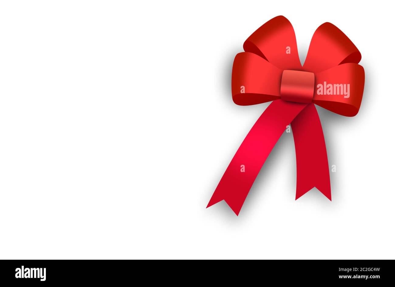 gift, red ribbon, red loop, bow Stock Photo - Alamy
