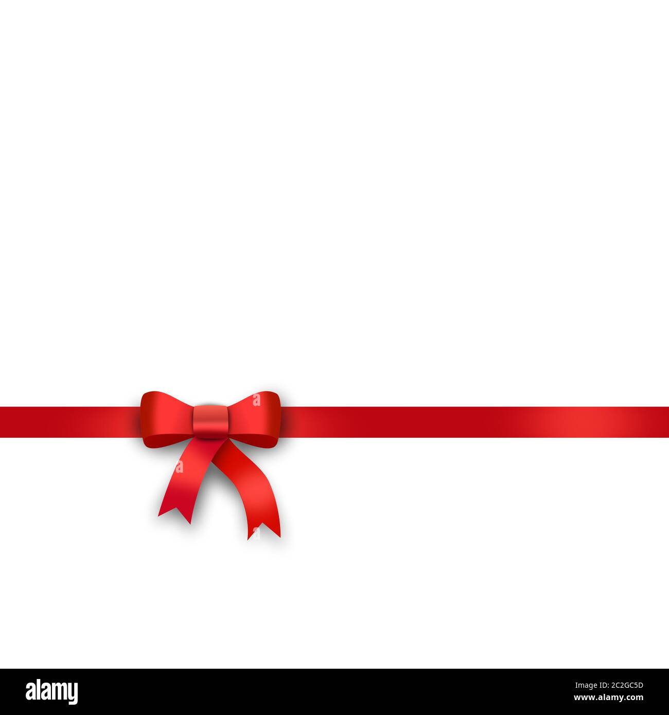 gift, red ribbon, red loop, bow Stock Photo - Alamy