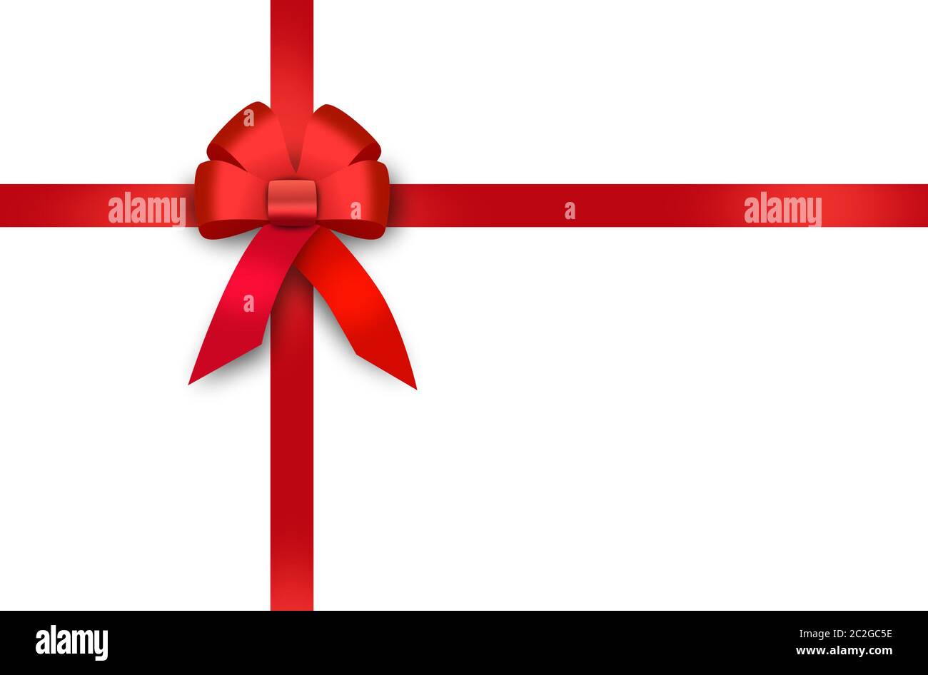 gift, red ribbon, red loop, bow Stock Photo - Alamy