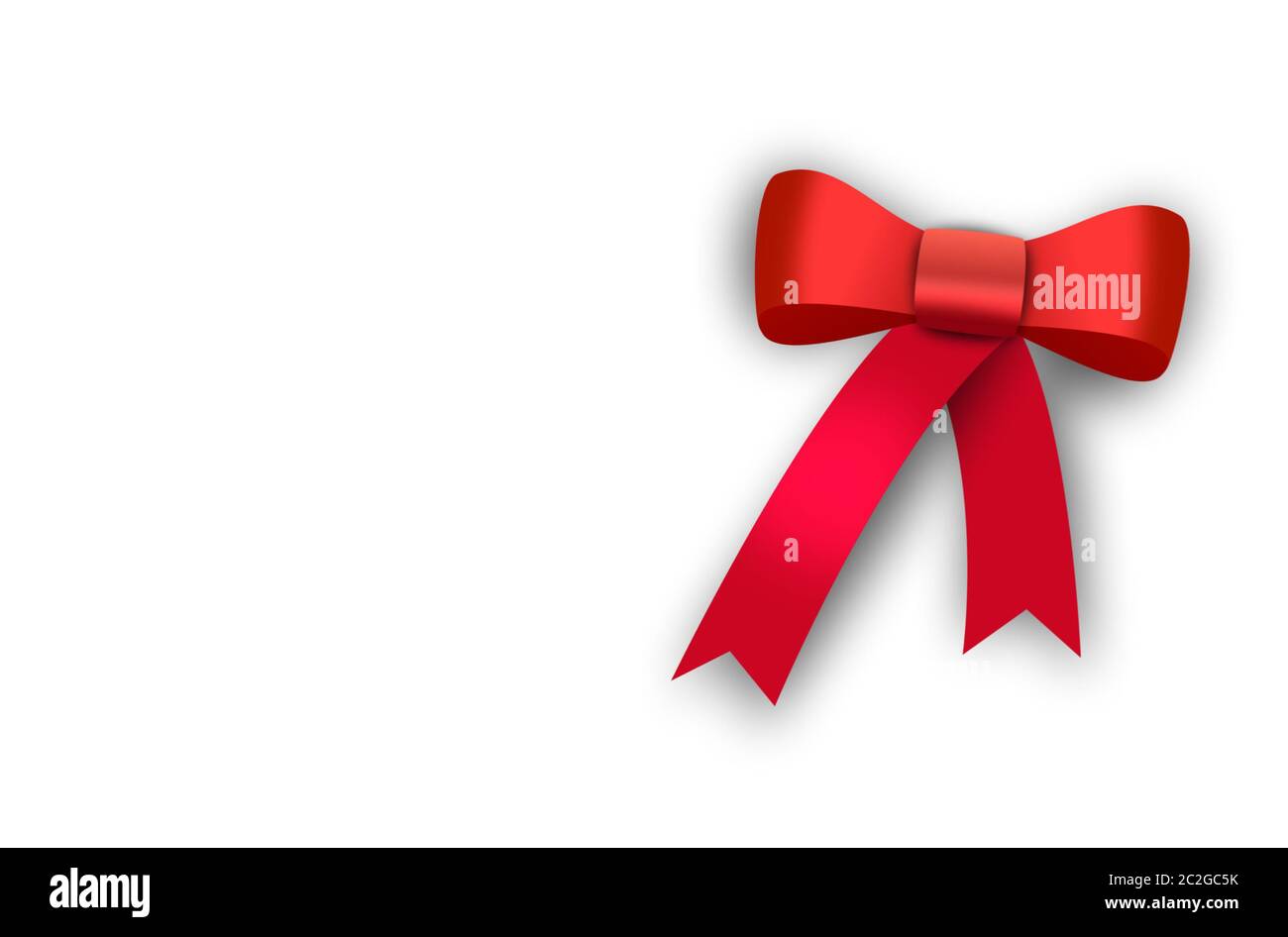 gift, red ribbon, red loop, bow Stock Photo - Alamy