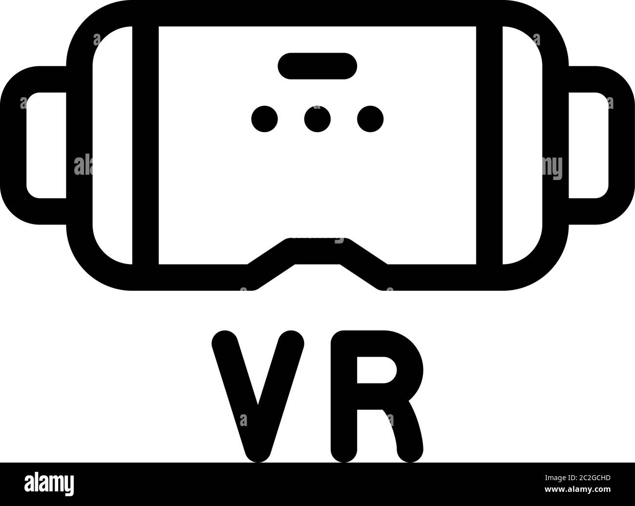 virtual reality glasses icon vector outline illustration Stock Vector ...