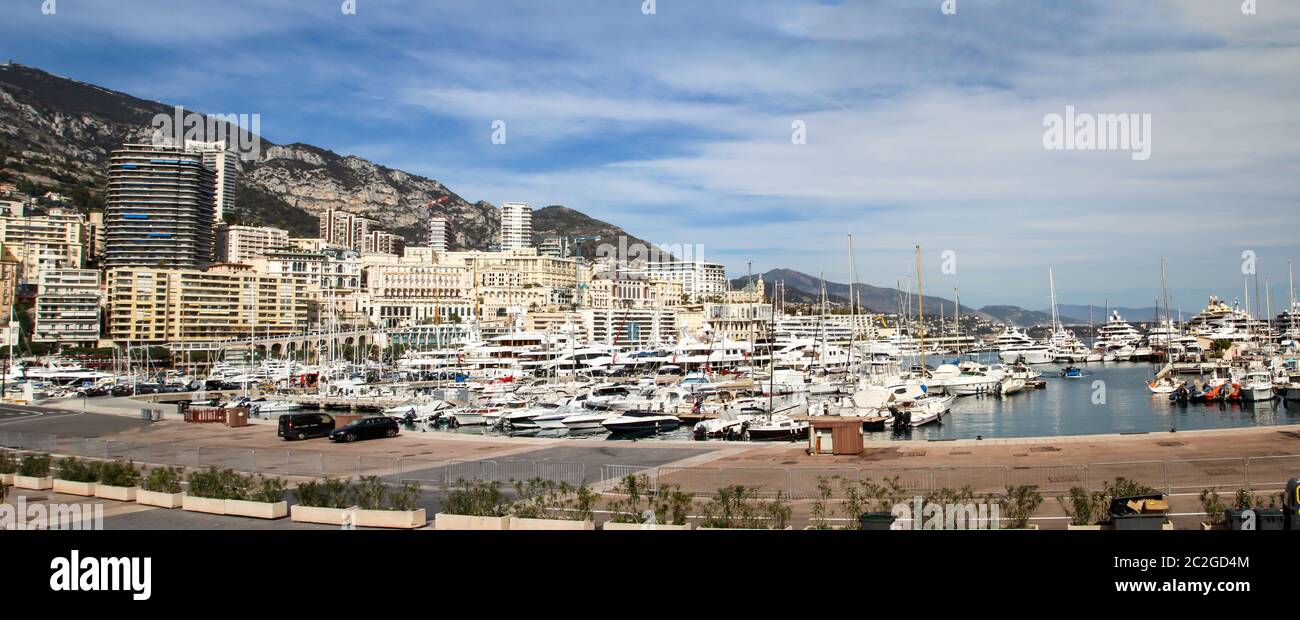 Big yacht harbor in Monaco Stock Photo - Alamy