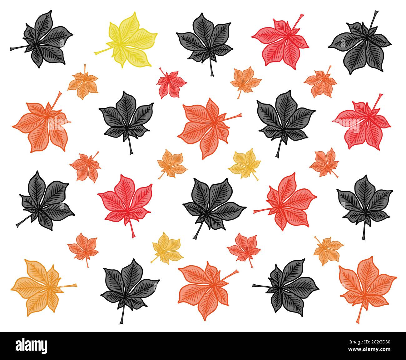 Repeating leaf decoration Cut Out Stock Images & Pictures - Alamy