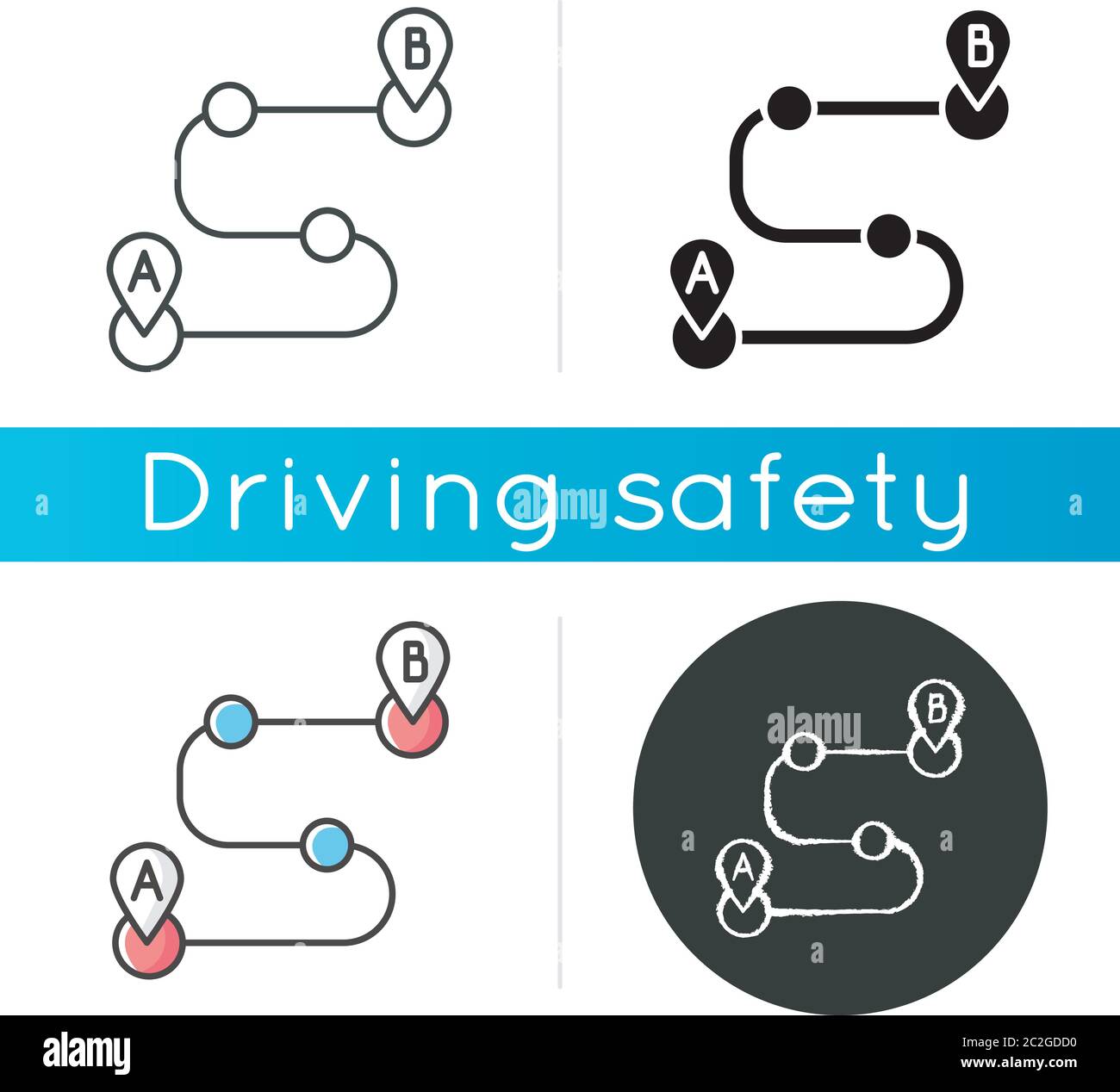 Planning the driver Stock Vector Images - Alamy