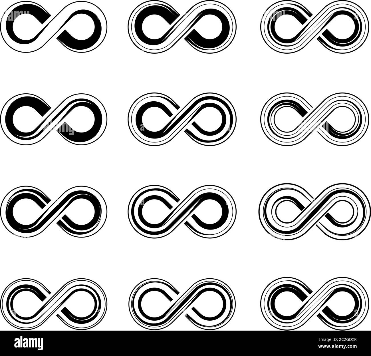 Infinity Sign Collection Vector Art Illustration Stock Vector Image ...