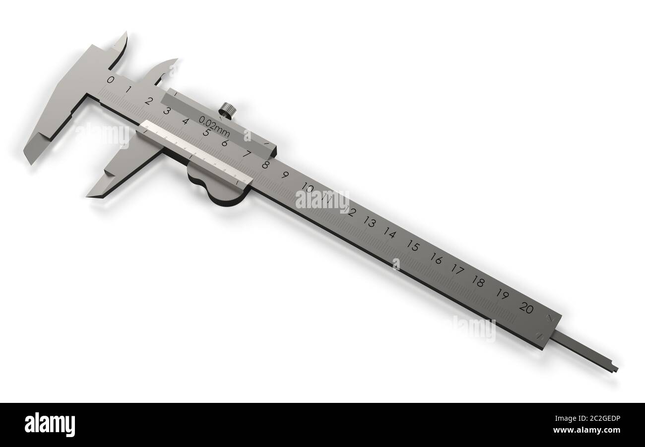 Vernier caliper measurement Cut Out Stock Images & Pictures - Alamy