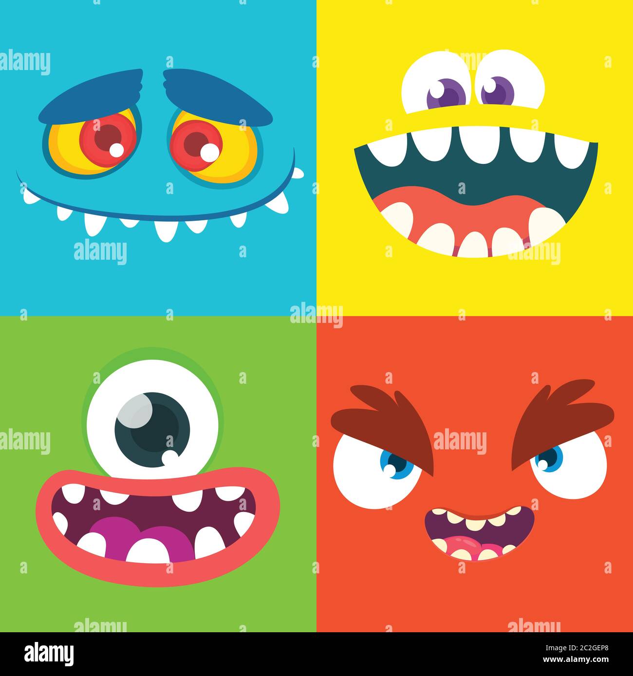 Monster Face Clip Art