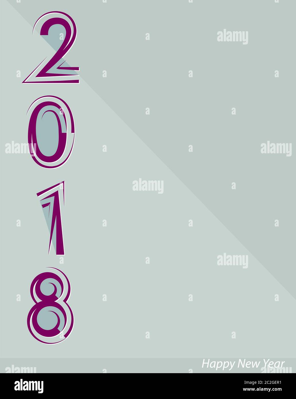Two Thousand Eighteen Design, New Year Vector Art Illustration Stock ...