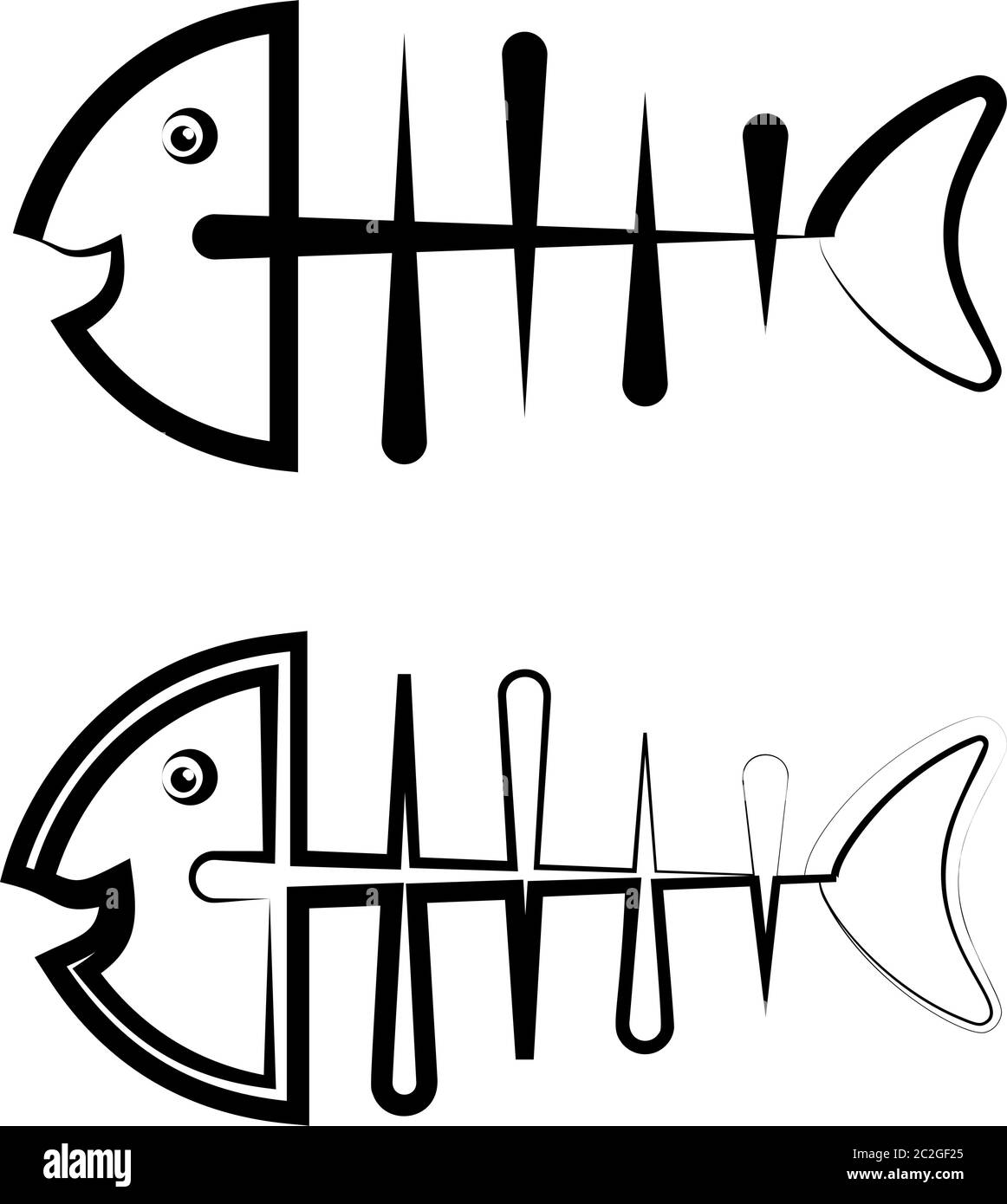 Fish Bone Icon Design Vector Art Illustration Stock Vector Image & Art ...