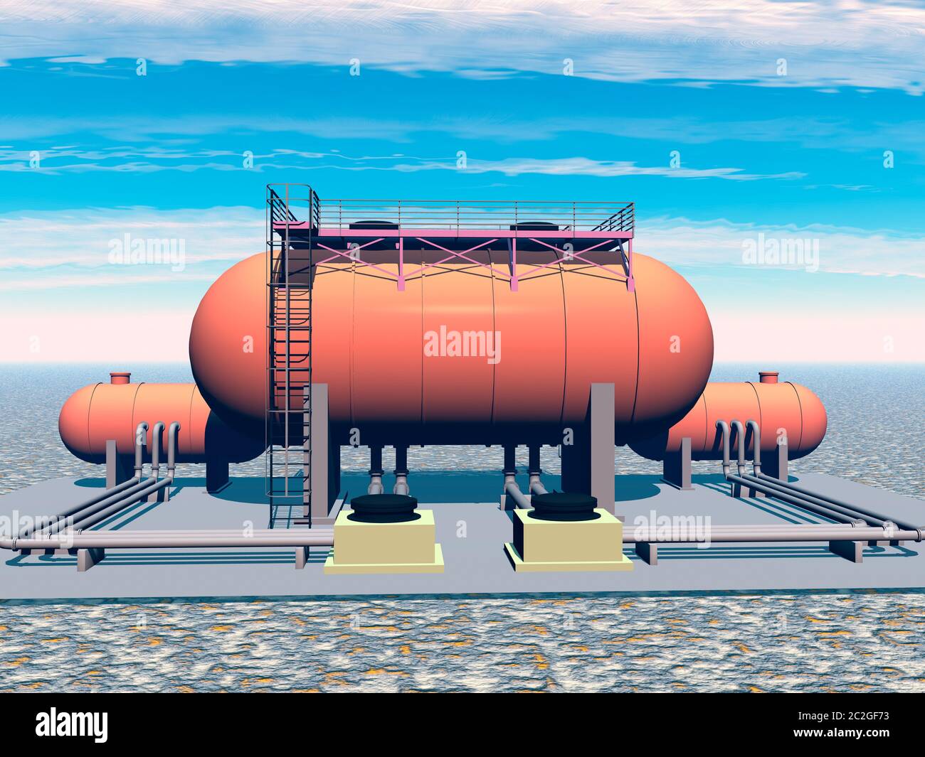 Industrial site with tanks and pipelines Stock Photo - Alamy