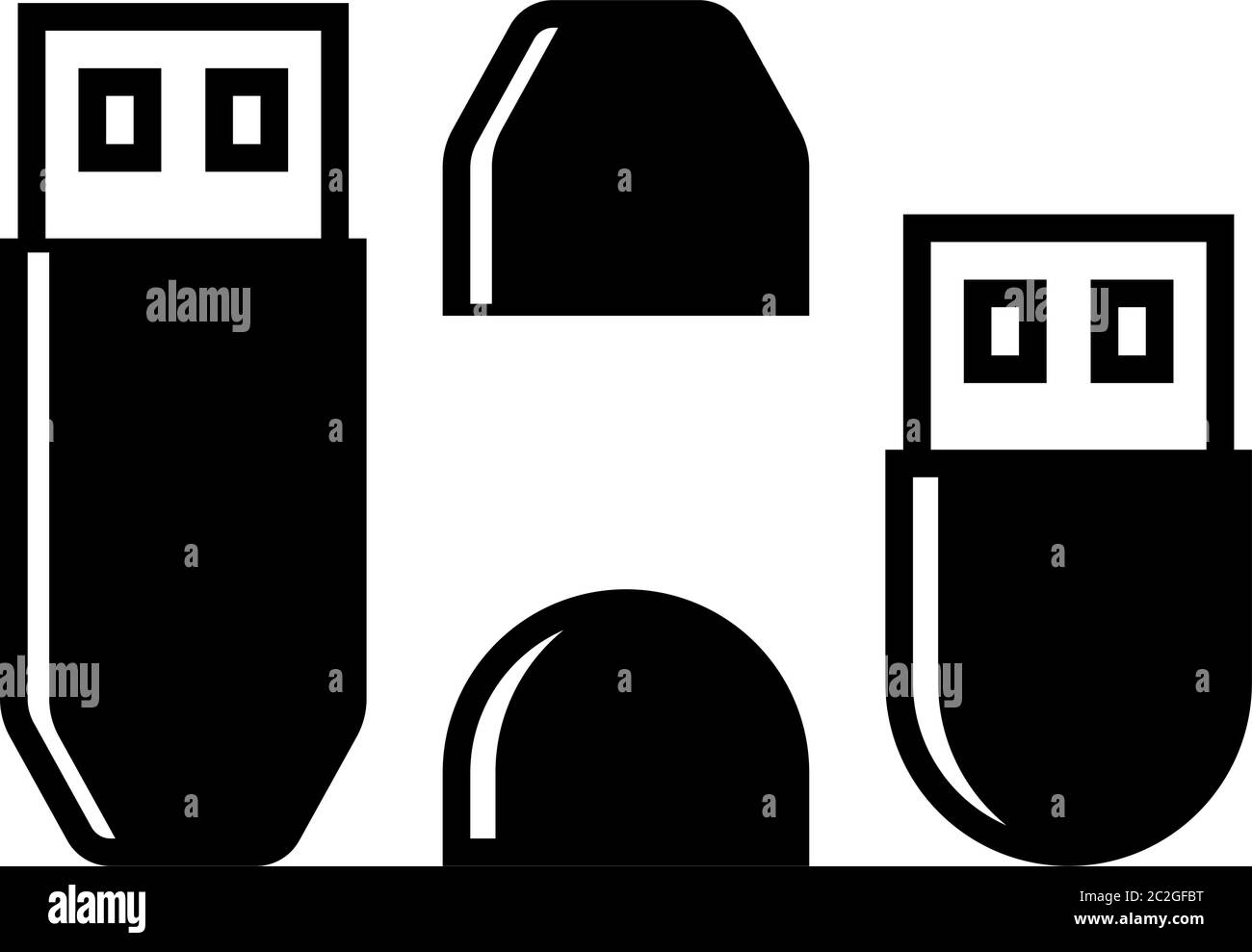 Usb Flash Drive Icon Vector Art Illustration Stock Vector Image & Art ...