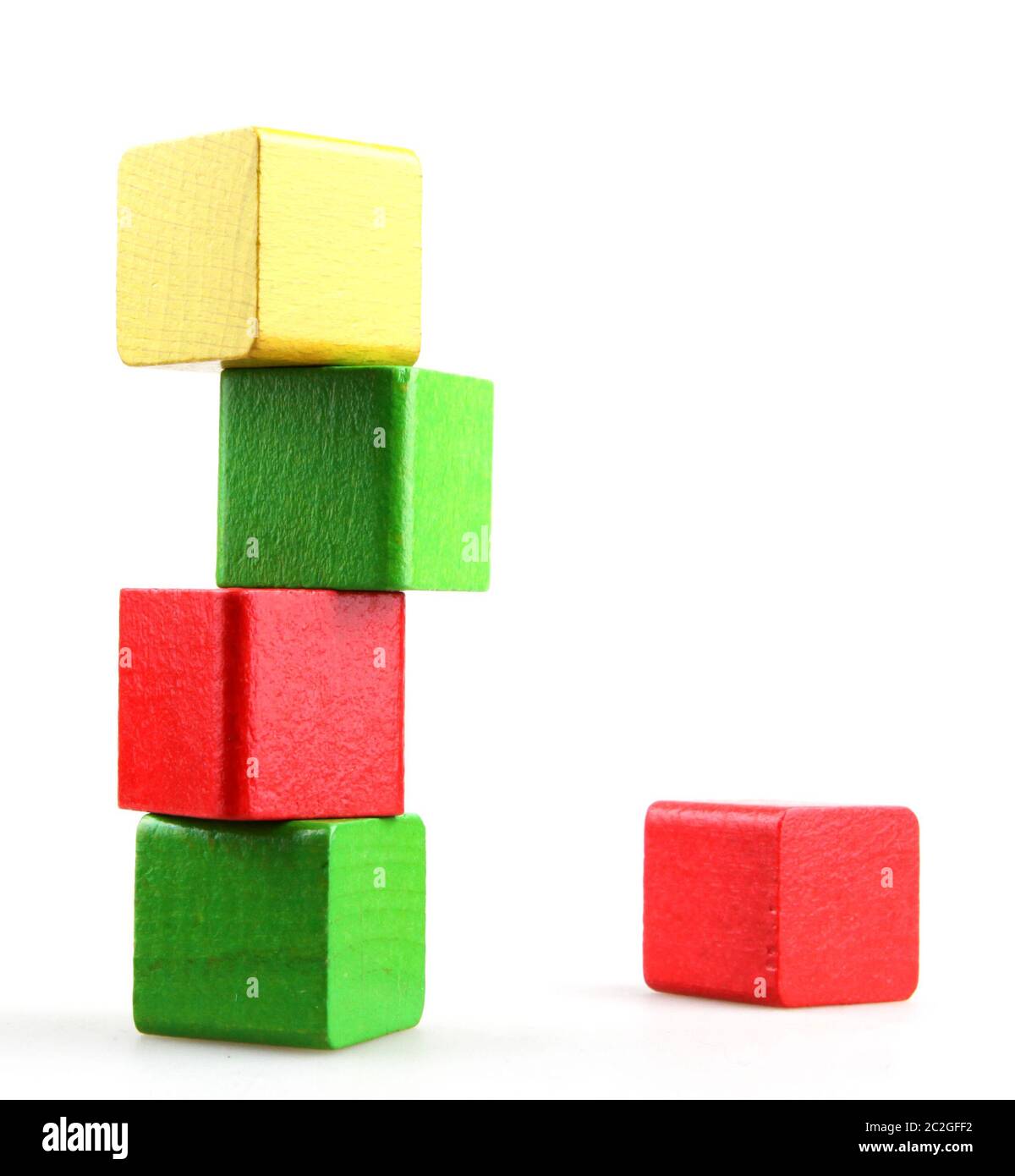 Rectangle blocks wooden tower Cut Out Stock Images & Pictures - Alamy