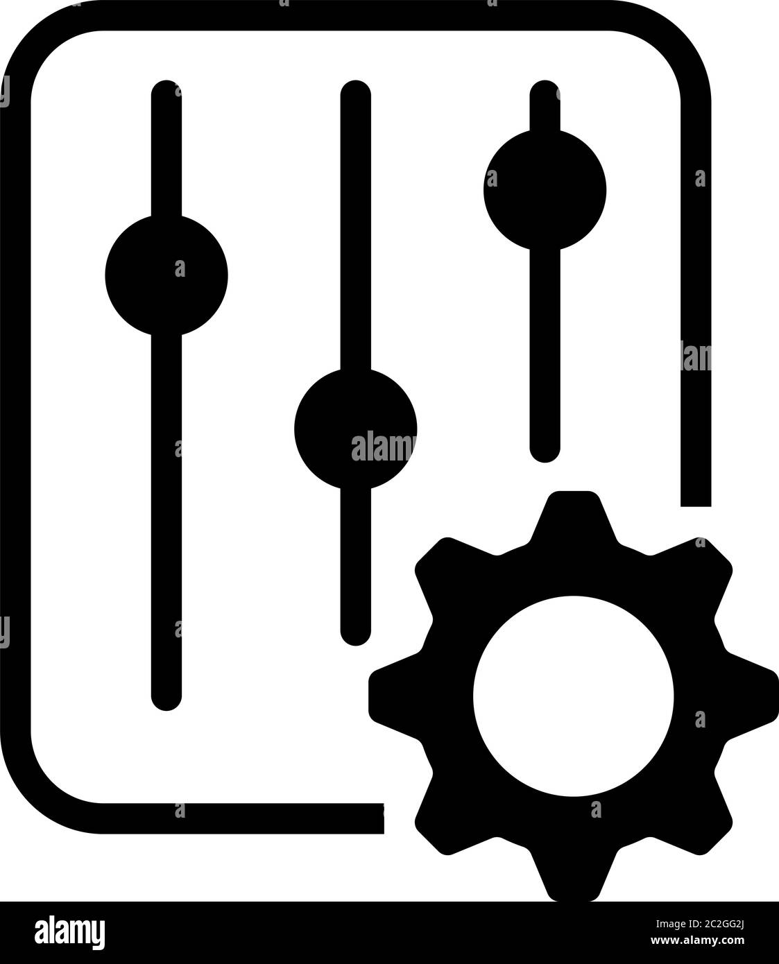 Setting Icon, Gear, User Preference Setting Vector Art Illustration ...