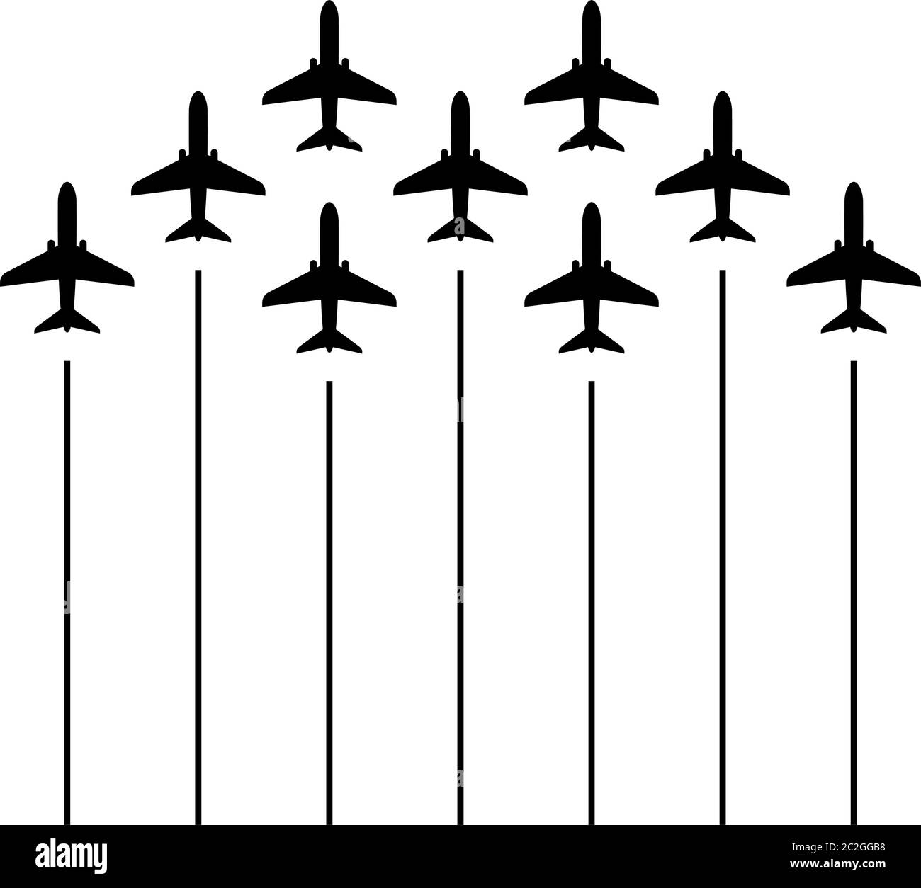 Airplane Flying Formation, Air Show Display, The Disciplined Flight ...