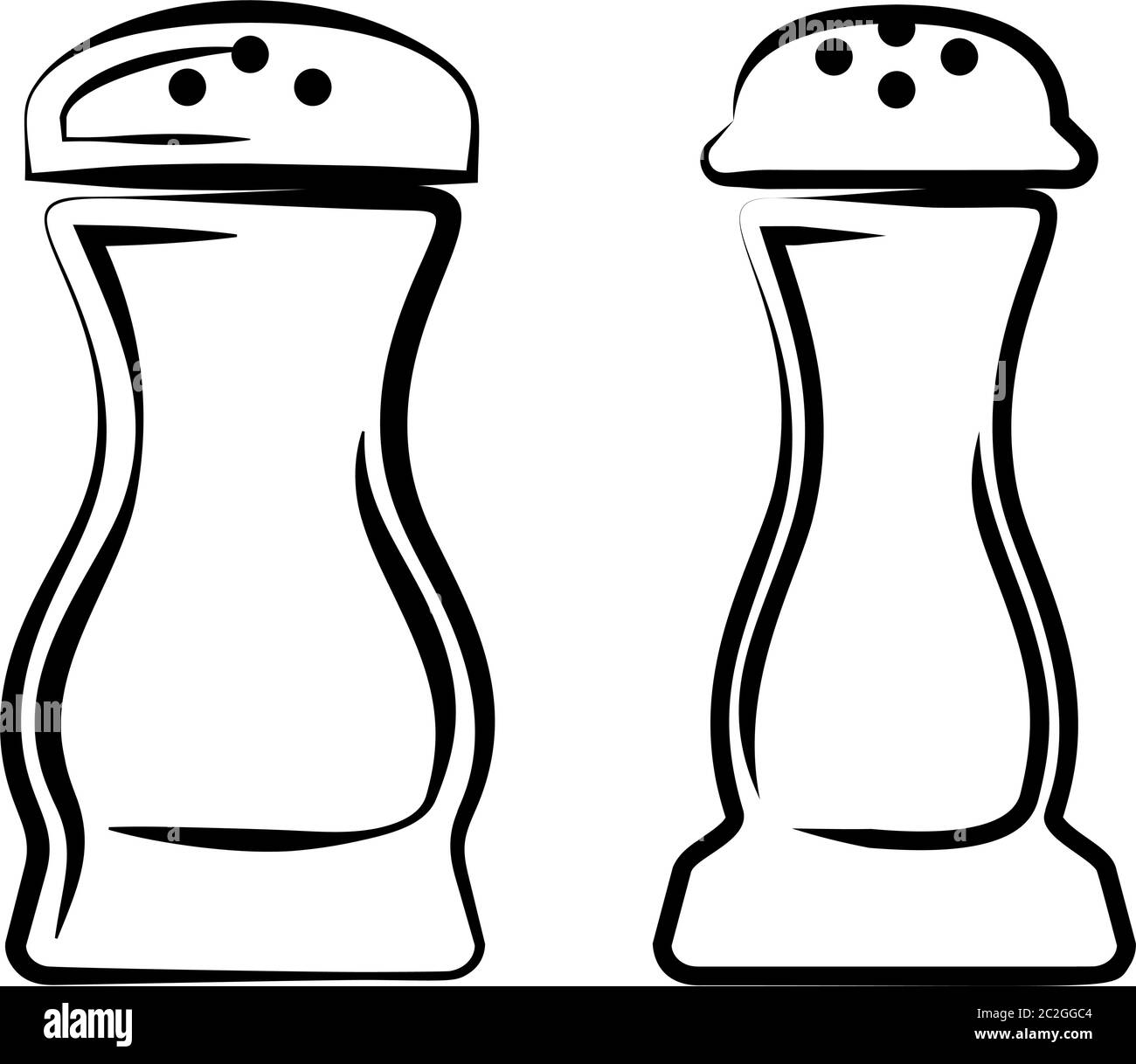 Salt And Pepper Shaker Vector Art Illustration Stock Vector Image & Art ...