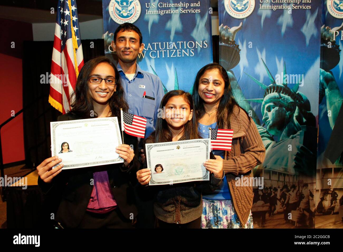 San Antonio Texas USA, March 25 2016: New United States citizens pose ...