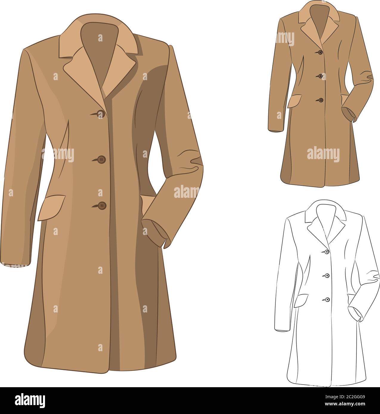 vector, isolated sketch of coat Stock Vector Image & Art - Alamy