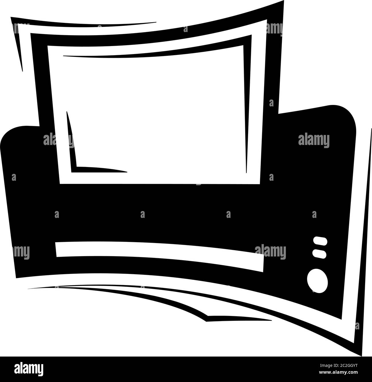 Printer Icon, Ink Jet, Laser Printer Vector Art Illustration Stock ...