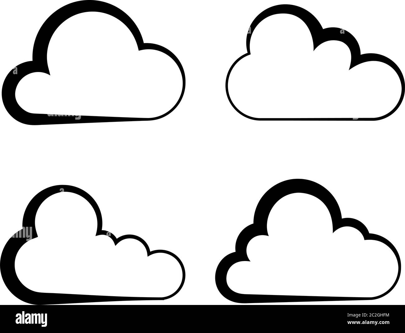 Cloud Icon Design Clean Vector Art Illustration Stock Vector Image ...