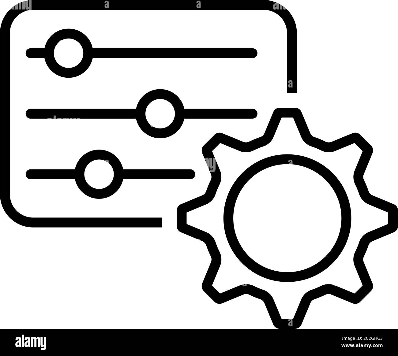Setting Icon, Gear, User Preference Setting Vector Art Illustration Stock Vector Image & Art - Alamy