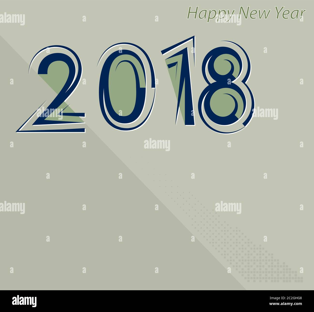 Two Thousand Eighteen Design, New Year Vector Art Illustration Stock ...